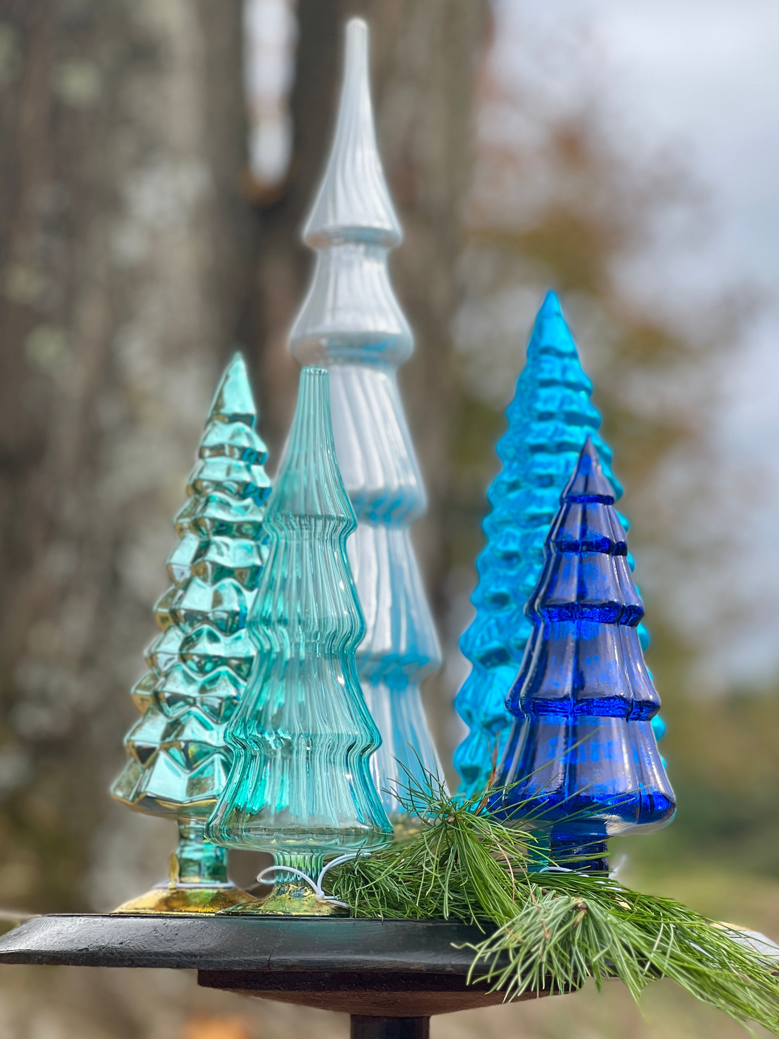 Hue Trees in Blue Set of 5 Large – DOVECOTE | Artistry at Home