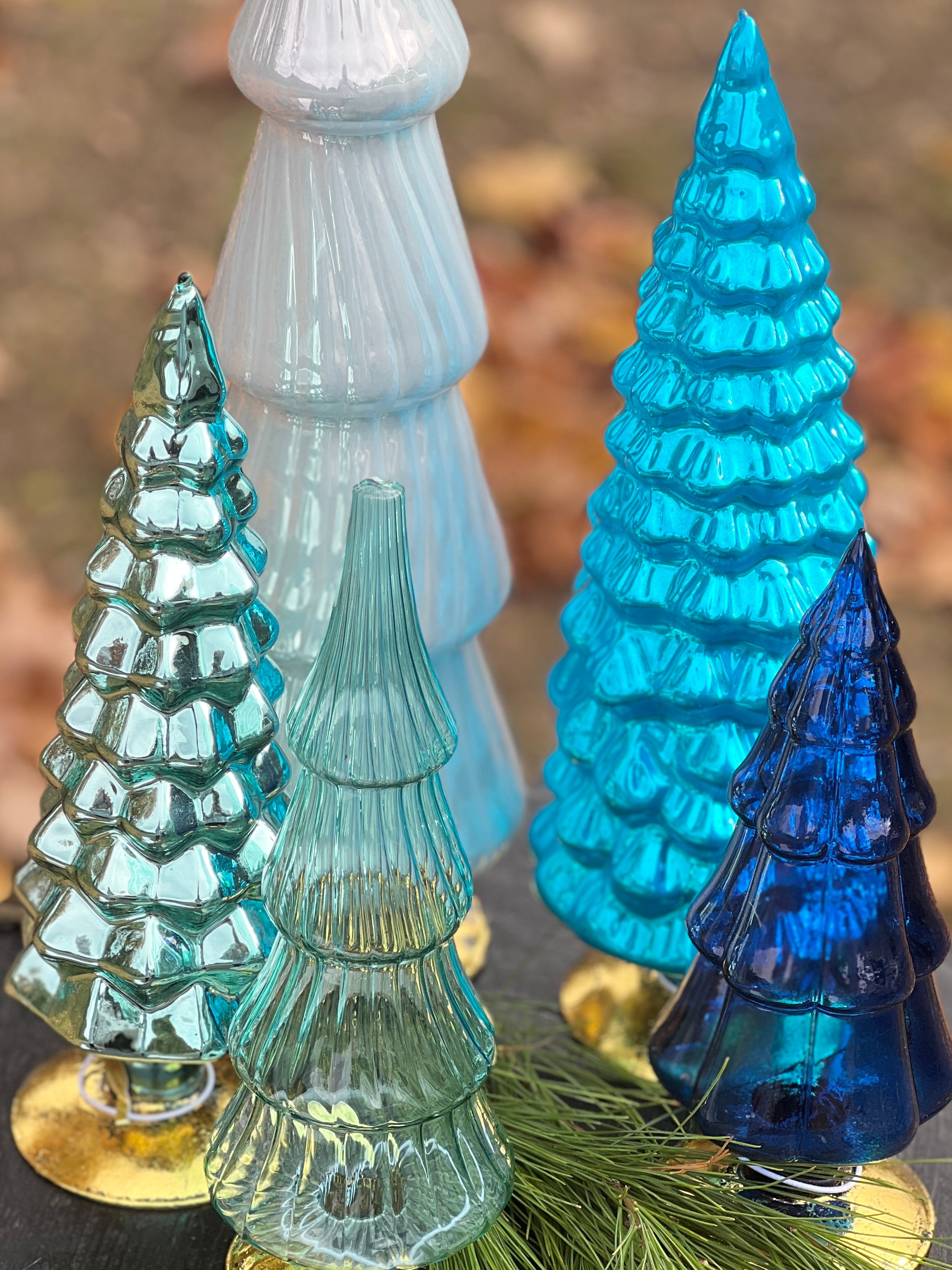 Hue Trees in Blue Set of 5 Large – DOVECOTE | Artistry at Home