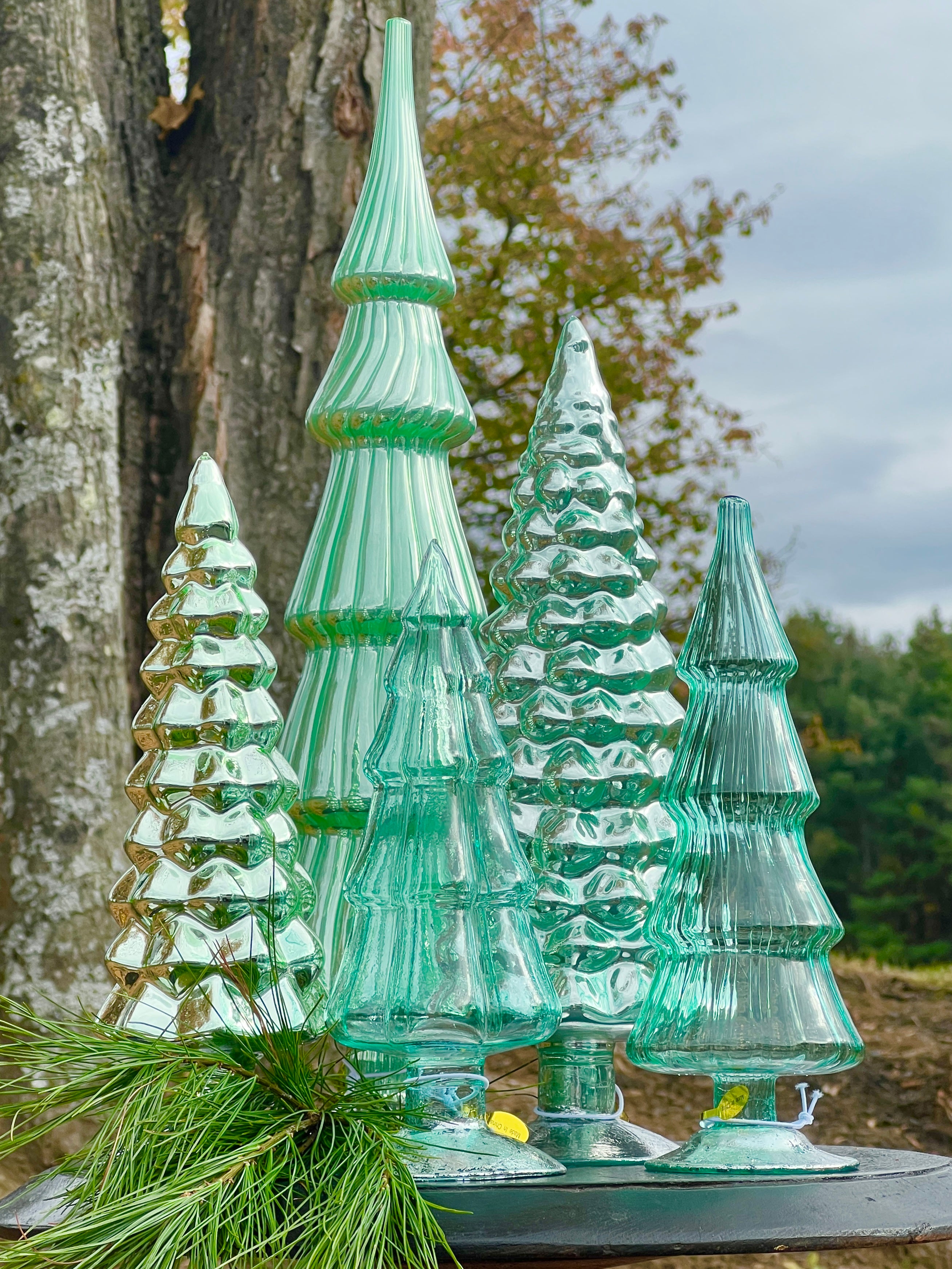 Hue Trees in Winter Green Set of 5 Large – DOVECOTE | Artistry at Home